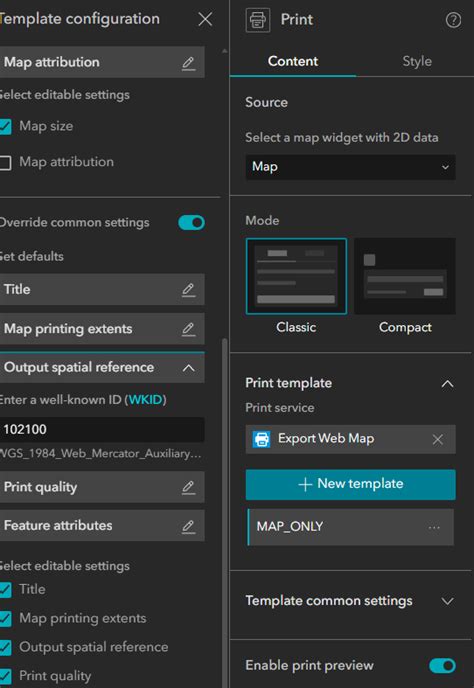 Printer Widget Custom Template Esri Community
