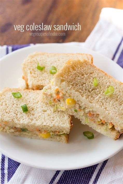 Coleslaw Sandwich Recipe Dassanas Veg Recipes