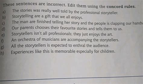 These Sentences Are Incorrect Edit Them Studyx