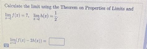 [solved] please and thank you calculate the limit using the