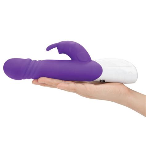 Rabbit Essentials Rechargeable Thrusting Rabbit Hot Purple Bms