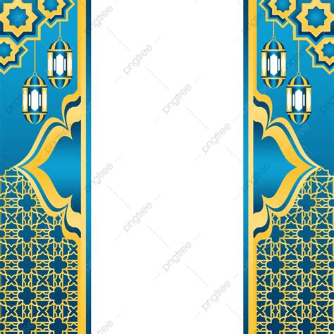 Islamic Gold Frame Png Image Islamic Pattern In Gold And Blue Frame Islamic Pattern Islamic