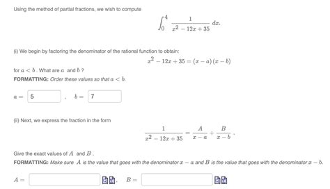 Solved Using The Method Of Partial Fractions We Wish To Chegg