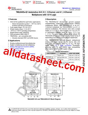 TMUX Q Datasheet PDF Texas Instruments