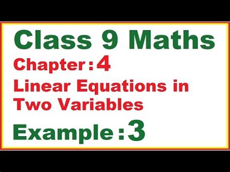 Example 3 Chapter 4 Linear Equations In Two Variables Ncert Maths