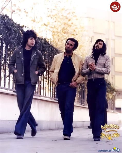 عکس ژست خاص فرزان دلجو، شاهرخی و شهرام شب پره در خیابان کریم خان روزنو