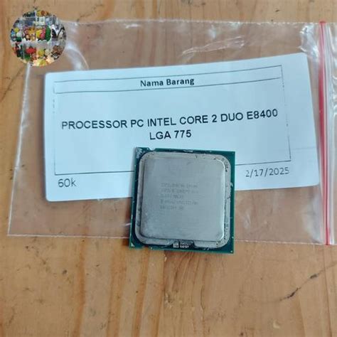 Jual Processor Pc Intel Core 2 Duo E8400 Lga 775 Kab Bekasi Samudracomp Tokopedia