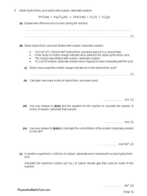 Igcse Chemistry Pdf Titanium Solubility