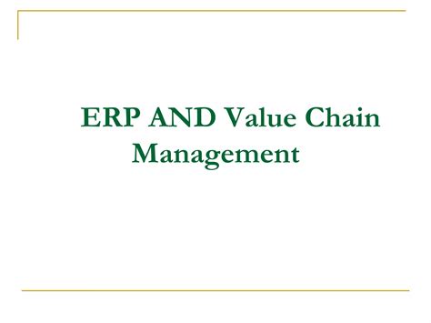 Erp And Value Chain Management Presentation Priyansh Kesarwani PPT