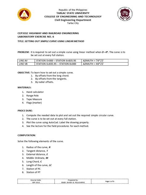 Laboratory Exercise No 6 Bsce3f Pdf
