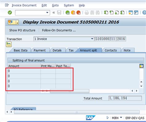 Solved How To Retrieve The Values In Amount Split Tab Of Sap