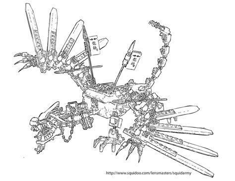 Ninjago Colouring Dragon Coloring Page Ninjago Coloring Pages