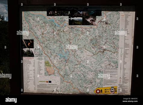 Detailed Trail Map Of Tara National Park Serbia With Routes Zones And Elevation Bajina Basta