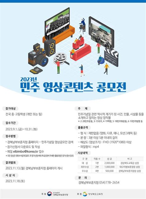 2023년 민주 영상 콘텐츠 공모전 공모전 대외활동 링커리어