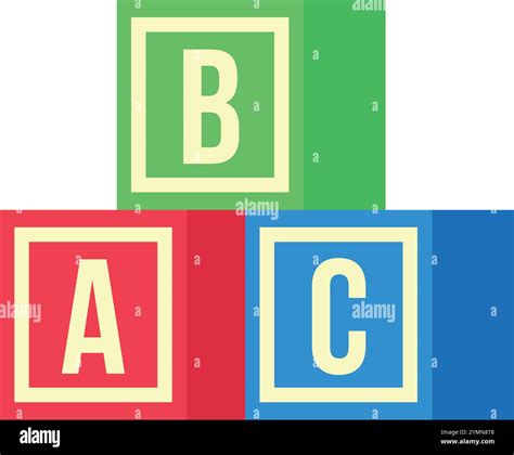 Abc Cubes Kid Educational Toy Alphabet Block Isolated On White Background Stock Vector Image