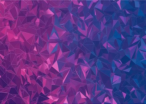 Abstract Background Of Geometric Shapes With Gradient Purple Geometric
