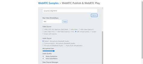webrtc publishing ant media documentation