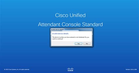 Cisco Unified Attendant Console Standard V 10 Invalid Device