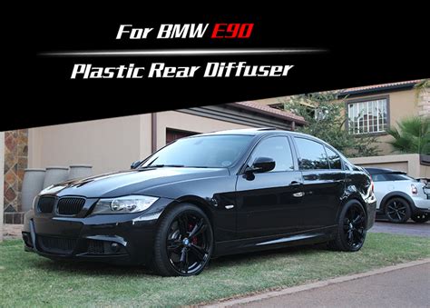 E90 M Tech Abs Rear Diffuser With Led 2 Tips China E90 Gloss Black