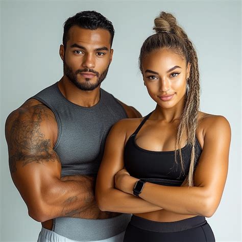 A Fitness Couple At Gym Premium Ai Generated Image