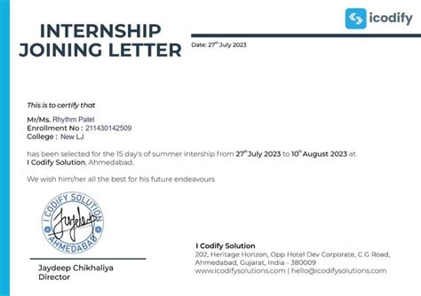 Internshipdiaries Icodifysolution Summerinternship2023 Rhythm Patel