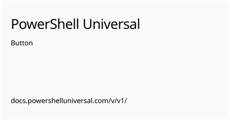 Button Powershell Universal