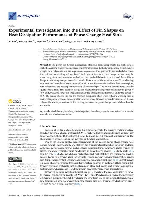 Pdf Experimental Investigation Into The Effect Of Fin Shapes On Heat