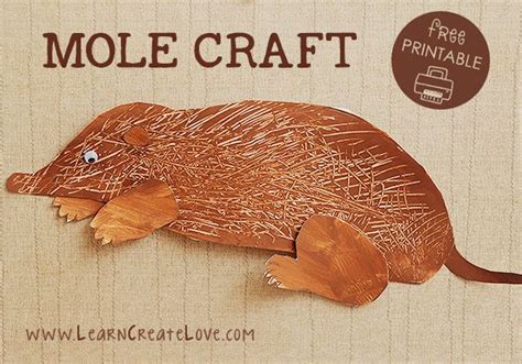 Mole Printable Craft Printable Crafts Mole Crafts