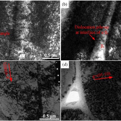 Tem Bright Field Images Showing The Dislocations In A Tested Tensile