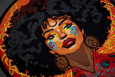 Afro Queen Large Back Patch Makemypatch