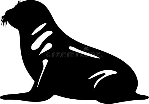Ai Generativo De Silueta Negra De Foca De Weddell Ilustración Del