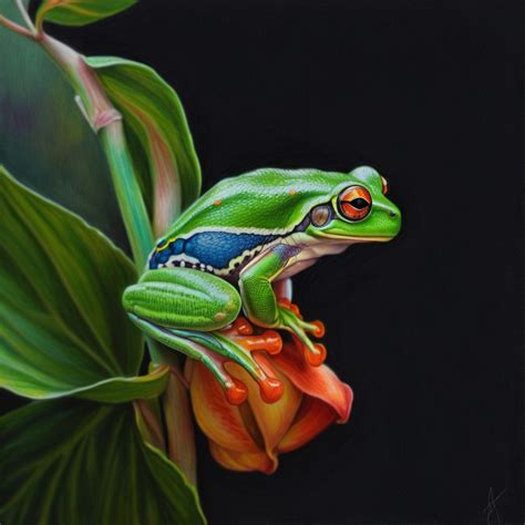 Frog On Black Background Stable Diffusion Online