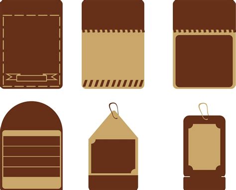 Set Of Price Tags Tag Label Price Trade Discount Cardboard Flat Set