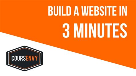 How To Build A Wordpress Website In Just 3 Minutes Coursenvy Youtube
