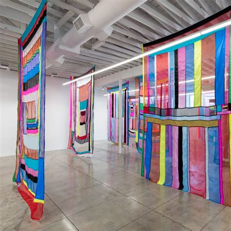Land Lines Installation Reimagines Landscapes In Hanging Fabrics
