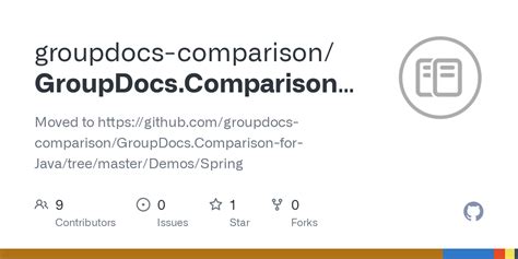 Github Groupdocs Comparisongroupdocscomparison For Java Spring Moved To