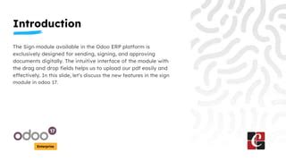 New Features In Odoo Sign Odoo Slides PPT
