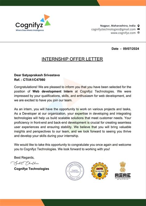 Satyaprakash Srivastava On Linkedin Internship Webdevelopment Cognifyz Newbeginnings