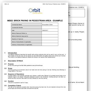 Free Method Statement Template For Builders And Developers HBXL Building Software