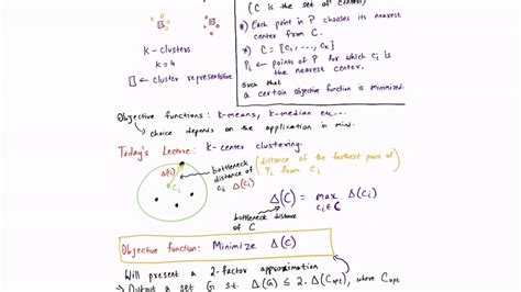 lecture 6 a simple k center clustering algorithm youtube