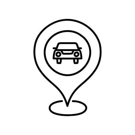 Premium Vector Hand Drawn Vector Illustration Pin Map Car