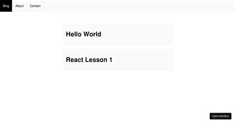 React Router Codesandbox