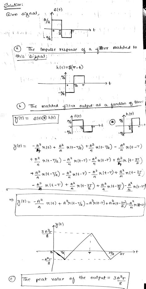 Solved Y4 Signal Linear Time Invariant Filter Of Impulse Response