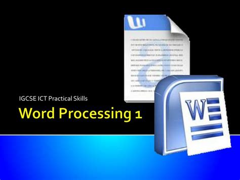 Ppt Word Processing 1 Powerpoint Presentation Free Download Id3103158