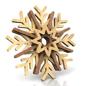 C243 Snowflake Set Scroll Saw Pattern Pdf Dxf Svg Eps Etsy