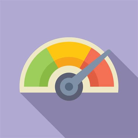 Premium Vector Colorful Speedometer Icon With Shadow On Purple Background