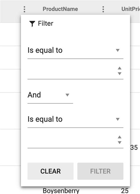 Data Grid Implement Multi Column Filter · Issue 201 · Muimui X · Github