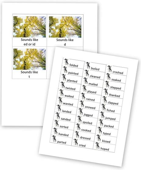 Spelling Sort Ed Sounds At The End Of Verbs Homebabe Den