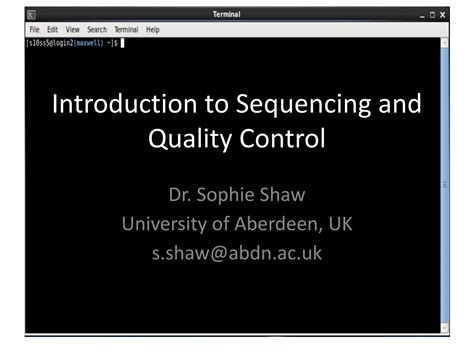 Ppt Introduction To Sequencing And Quality Control Powerpoint