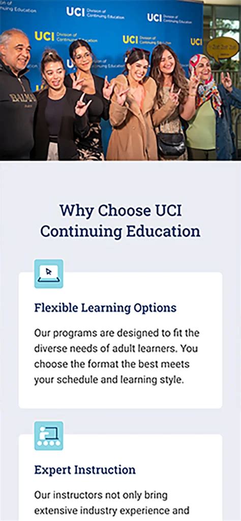 New Website For Uci Division Of Continuing Education Goldencomm